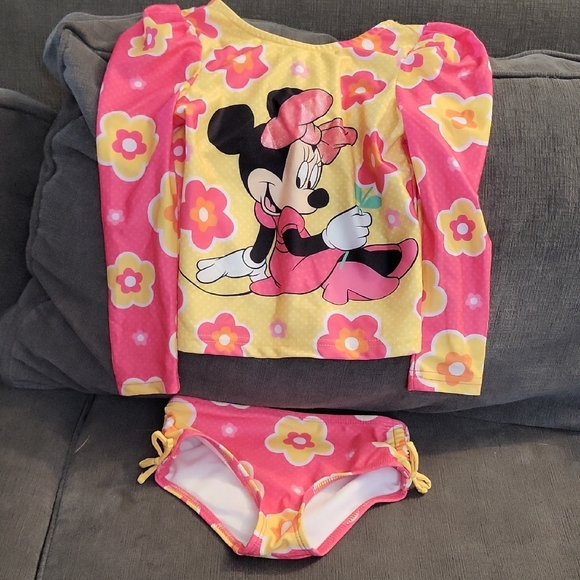 Disney | Swim | 2 For 2 Disney Minnie Mouse Floral Twopiece Swim Set ...